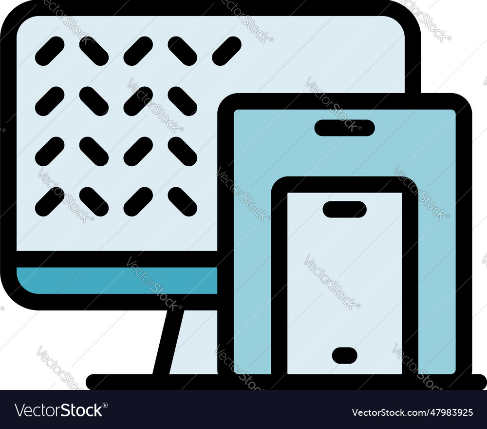 Computer code icon flat Royalty Free Vector Image