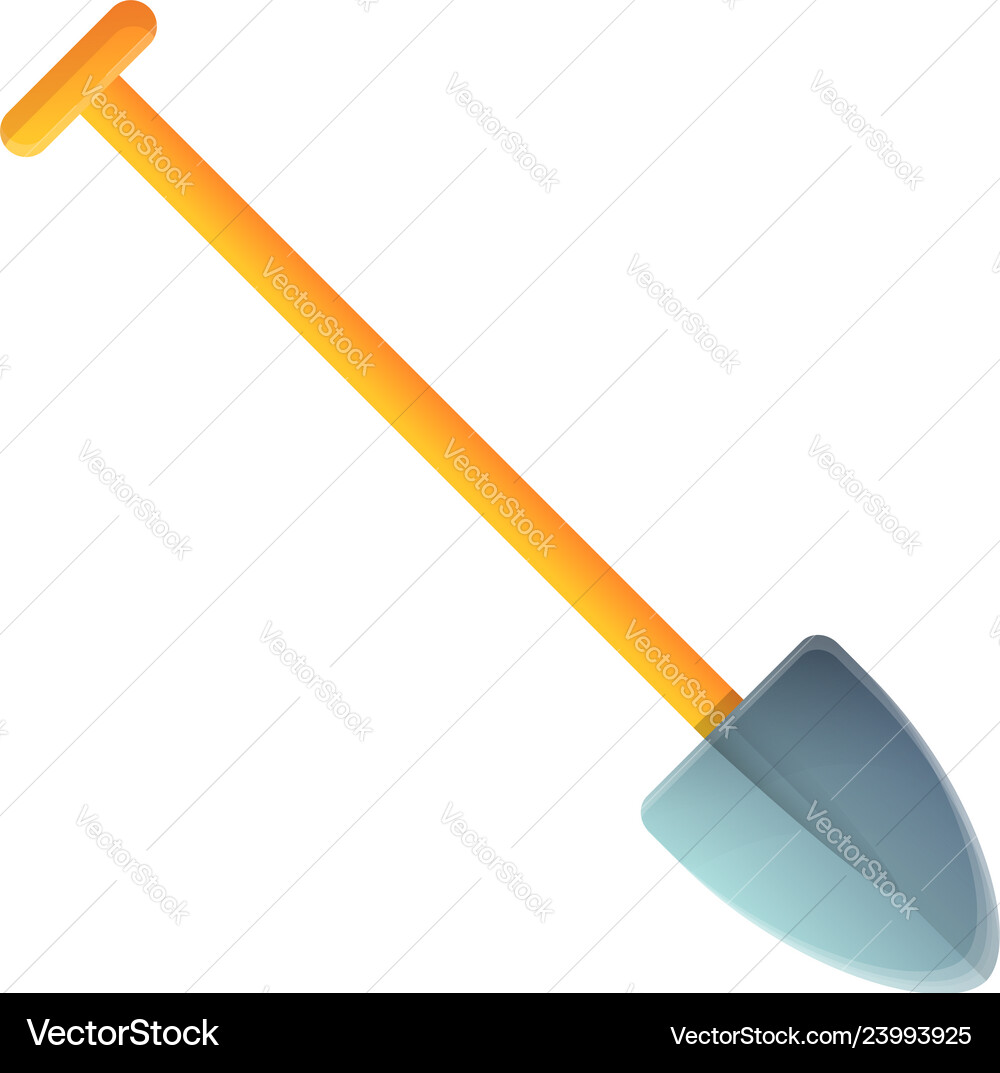 Dig shovel icon cartoon style Royalty Free Vector Image