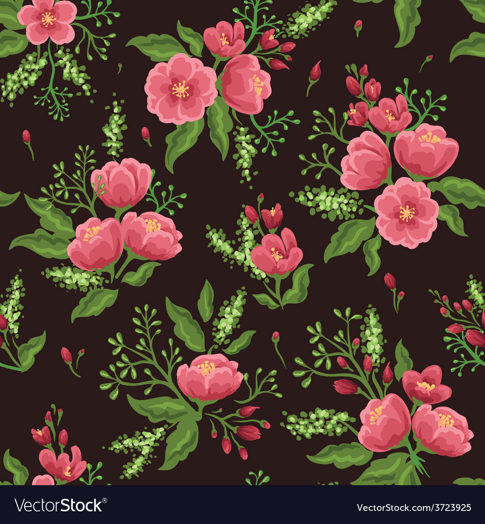 Floral seamless pattern Royalty Free Vector Image