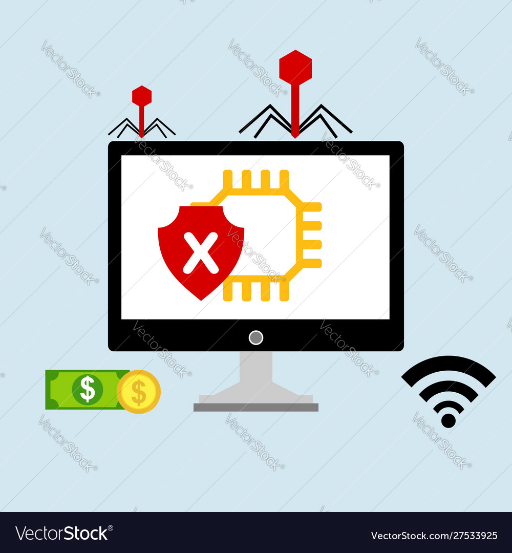 Hacker Activity Computeralert Notification Vector Image