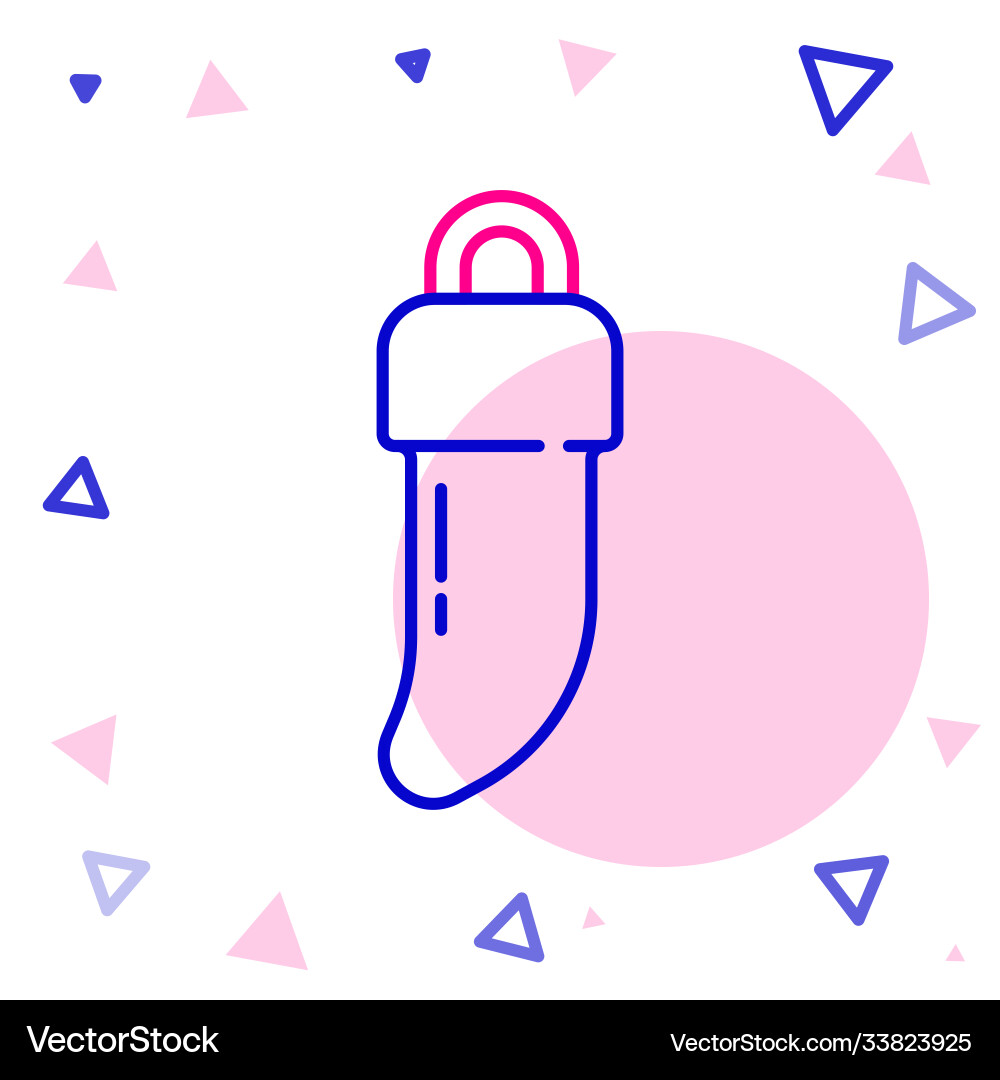 Line native american indian tooth icon isolated Vector Image