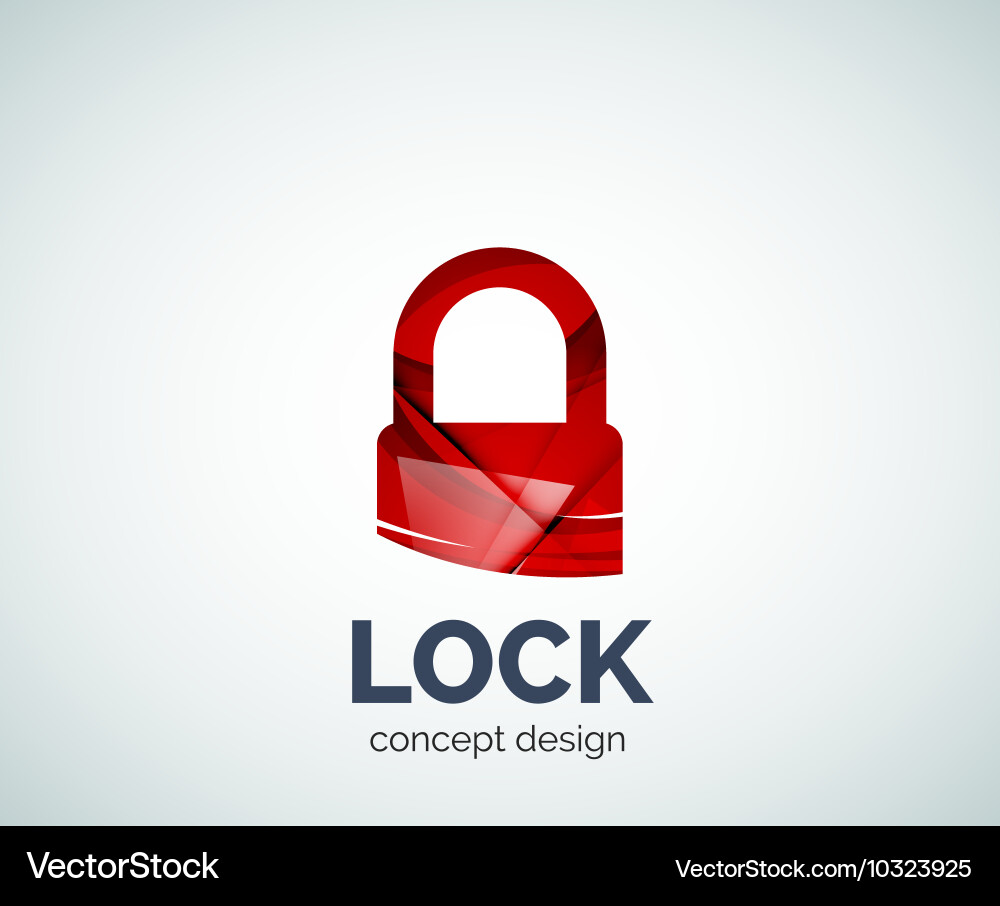 Lock logo business branding icon created Vector Image