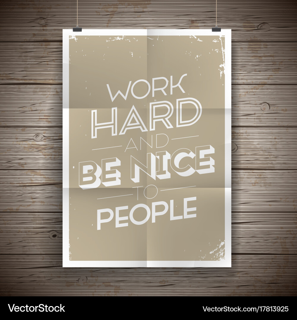 Poster with hand drawn lettering slogan Royalty Free Vector