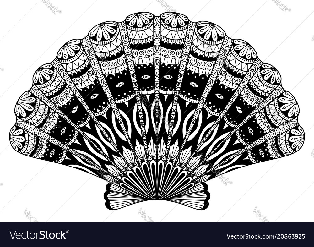 Seashell zentangle Royalty Free Vector Image - VectorStock