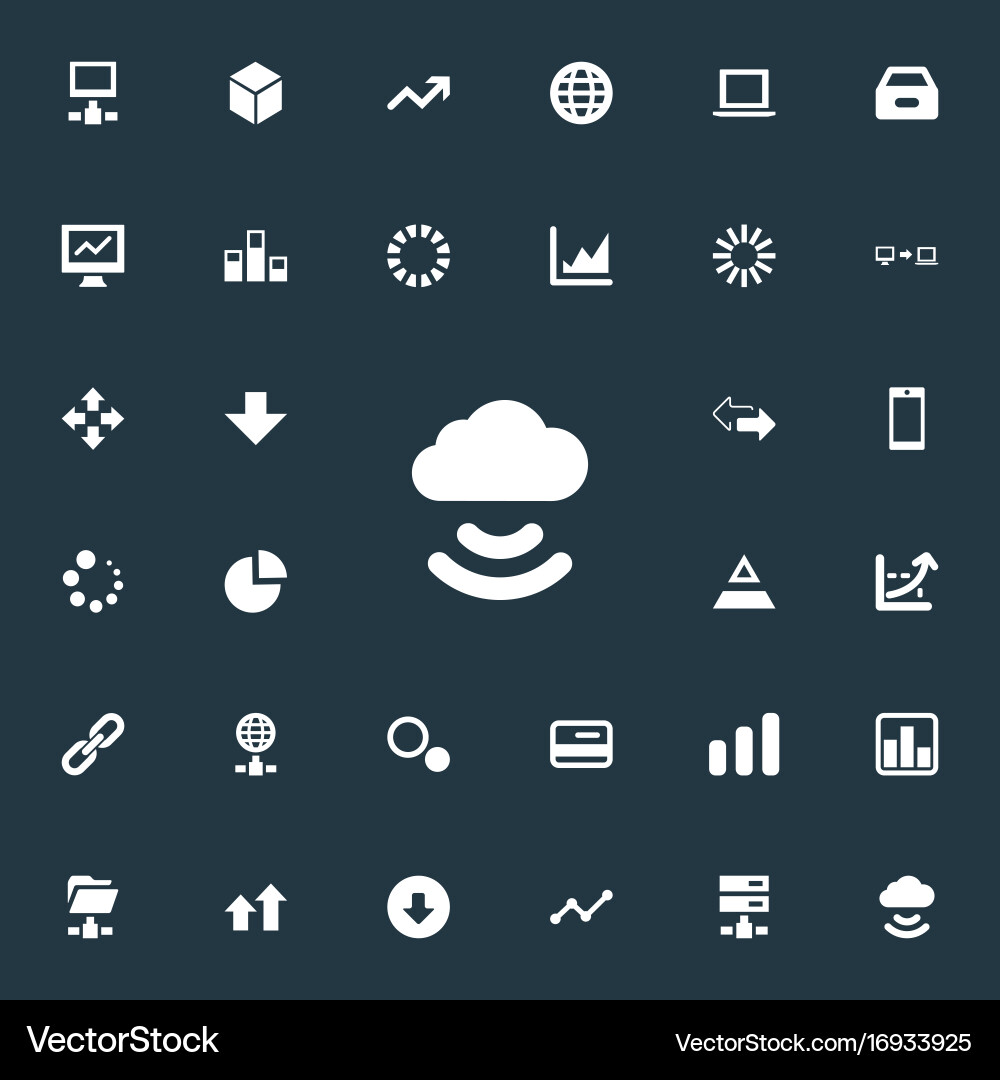Set of simple analysis icons Royalty Free Vector Image
