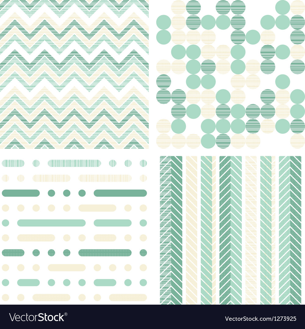 Turquoise retro patterns Royalty Free Vector Image