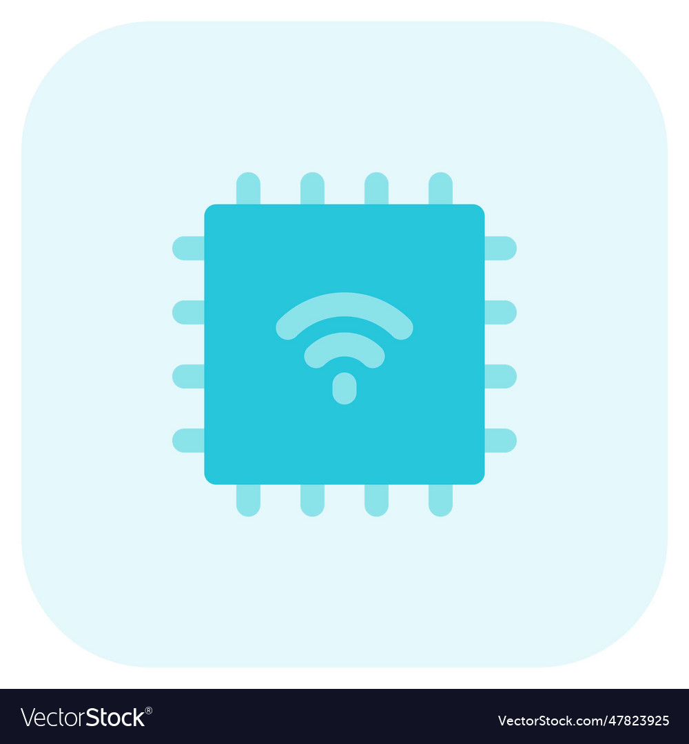 Wireless microchip a control unit for gadgets Vector Image