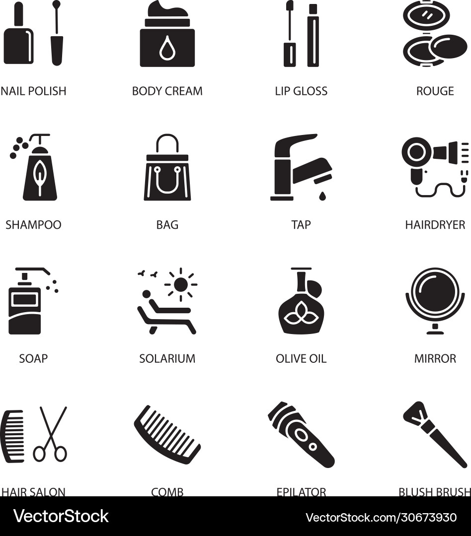 Beauty salon makeup and cosmetics Royalty Free Vector Image