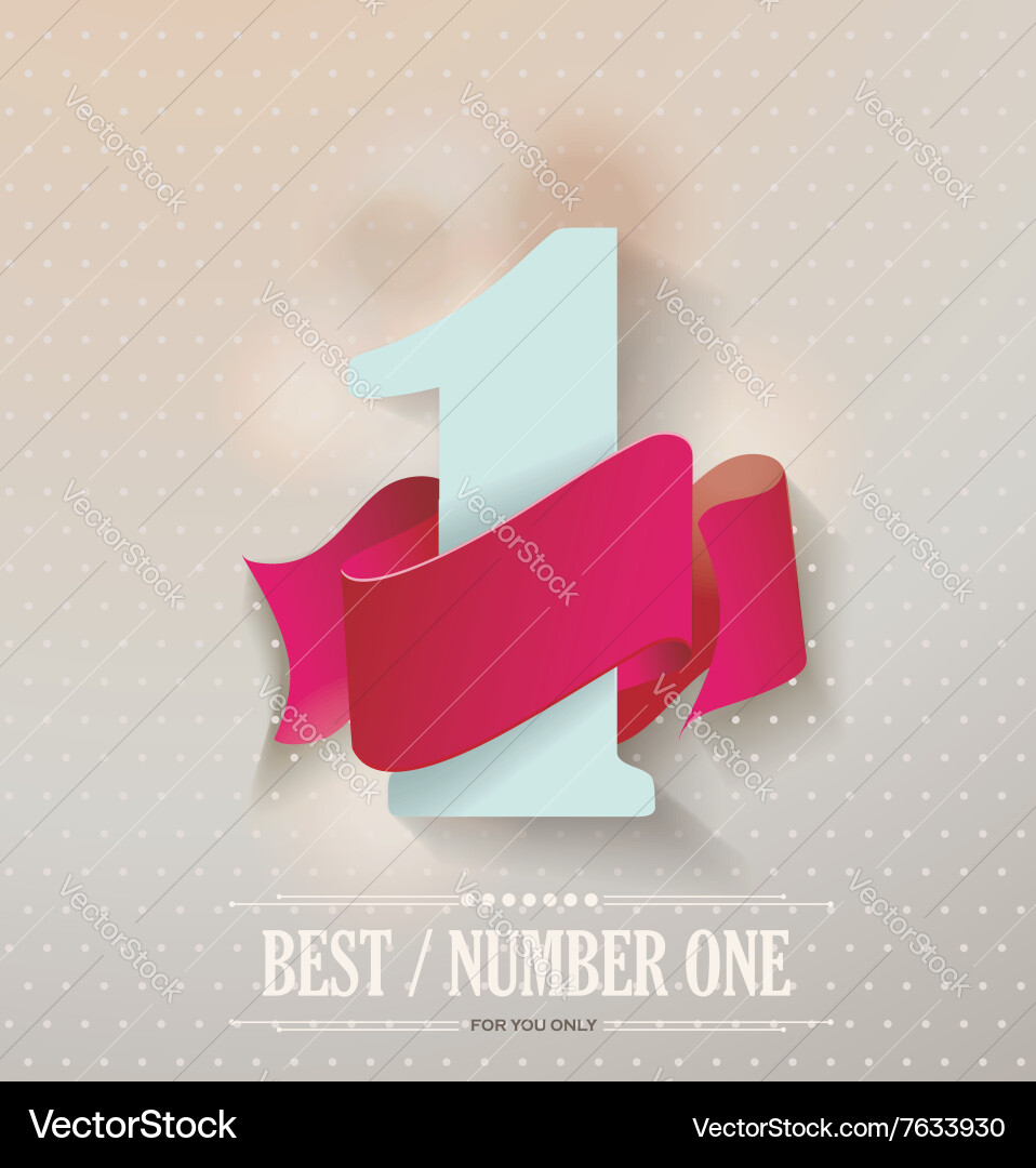 Best quality original product number one Vector Image