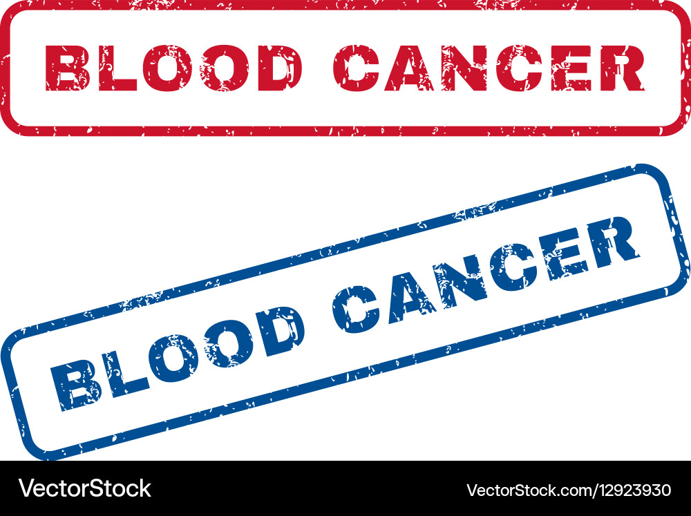 Blood cancer rubber stamps Royalty Free Vector Image