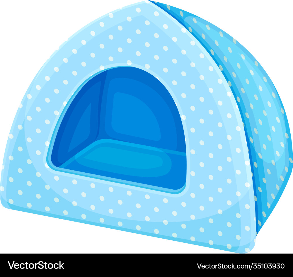 Blue cat house as pet shop accessory Royalty Free Vector