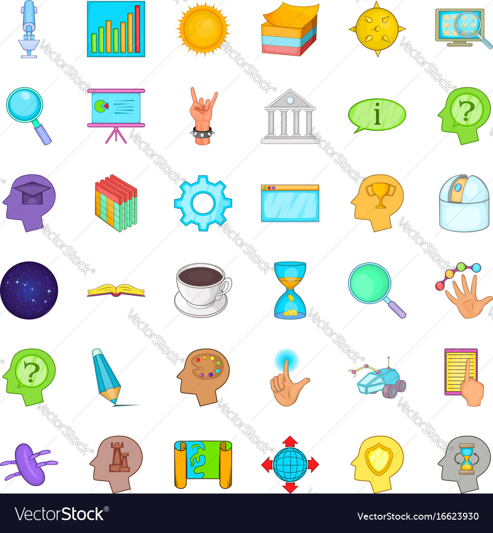 Brainstorm icons set cartoon style Royalty Free Vector Image Brainstorm icons set cartoon style Royalty Free Vector Image