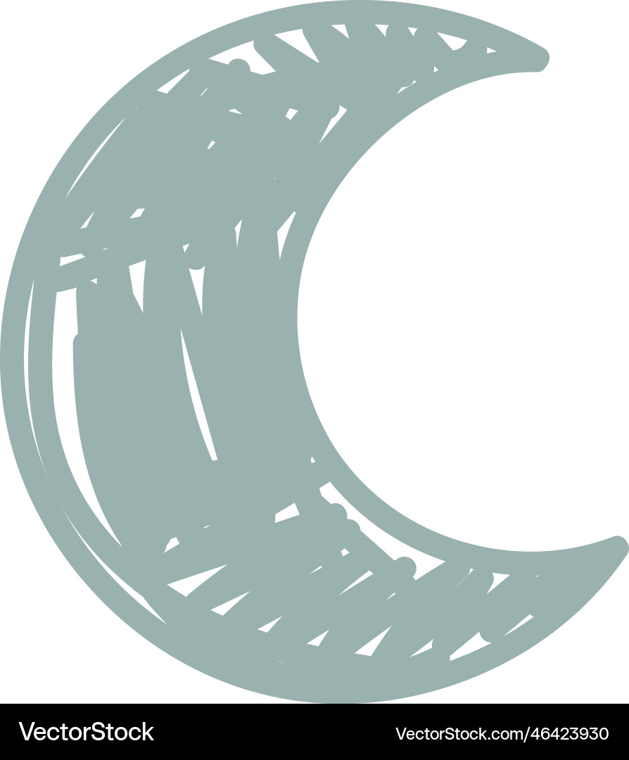 Children drawing moon in pencil Royalty Free Vector Image