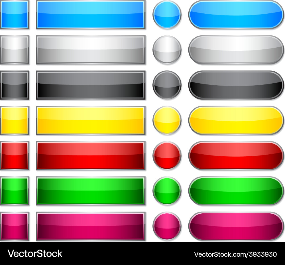 Color blank buttons Royalty Free Vector Image - VectorStock