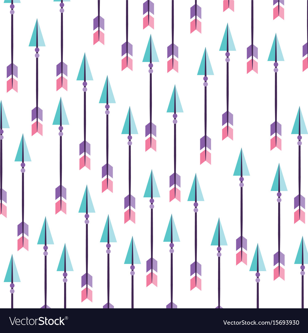 Decorative arrows pattern boho style Royalty Free Vector