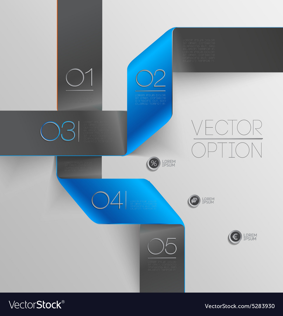 Design elements for options Royalty Free Vector Image
