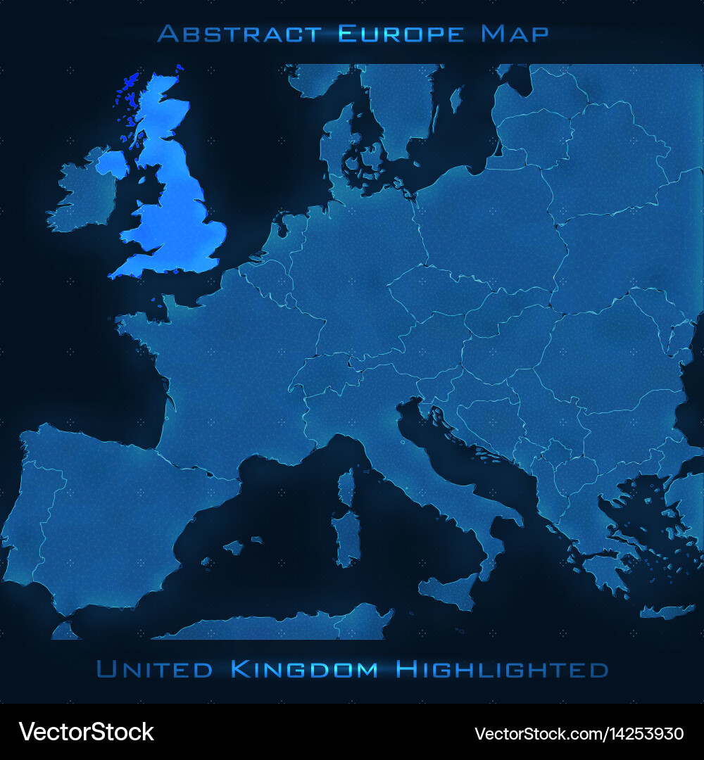 Europe abstract map united kingdom Royalty Free Vector Image