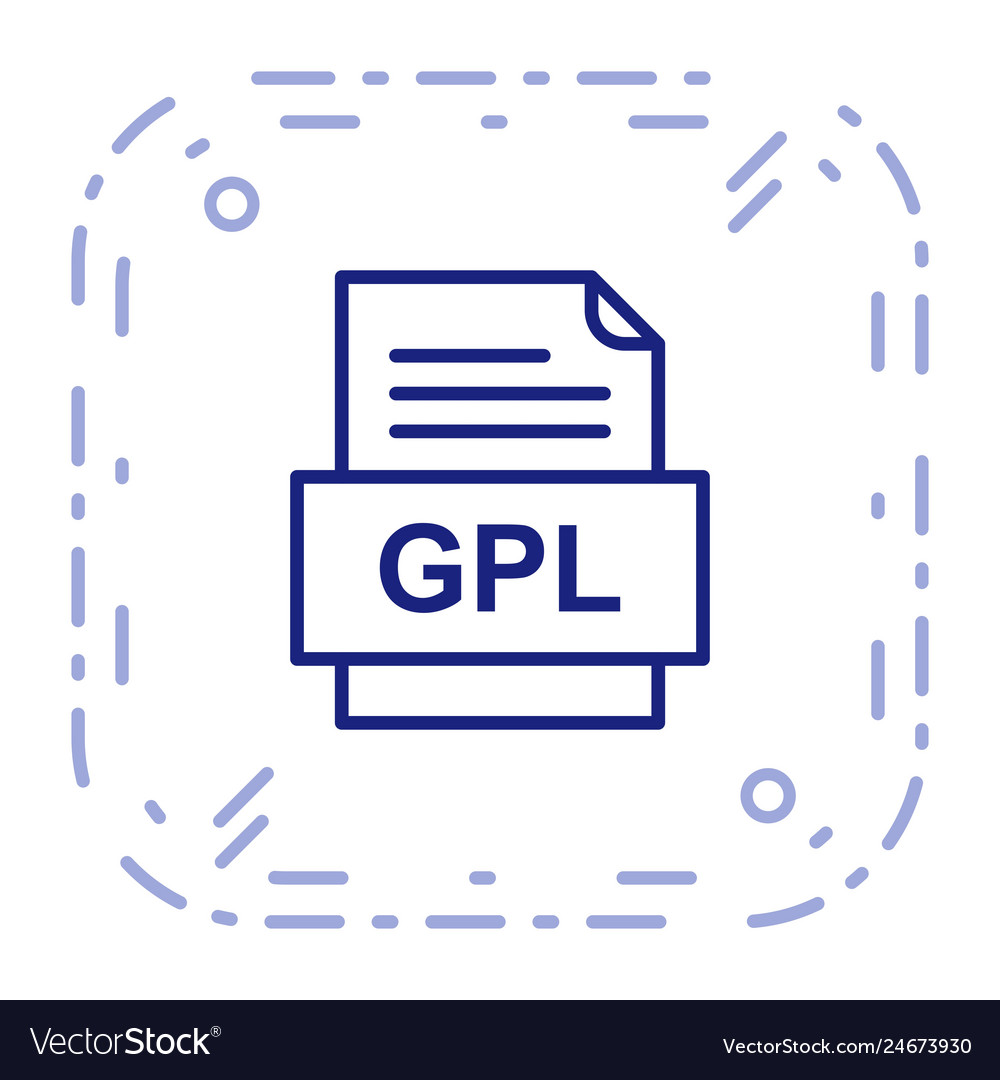 Gpl File Document Icon Royalty Free Vector Image