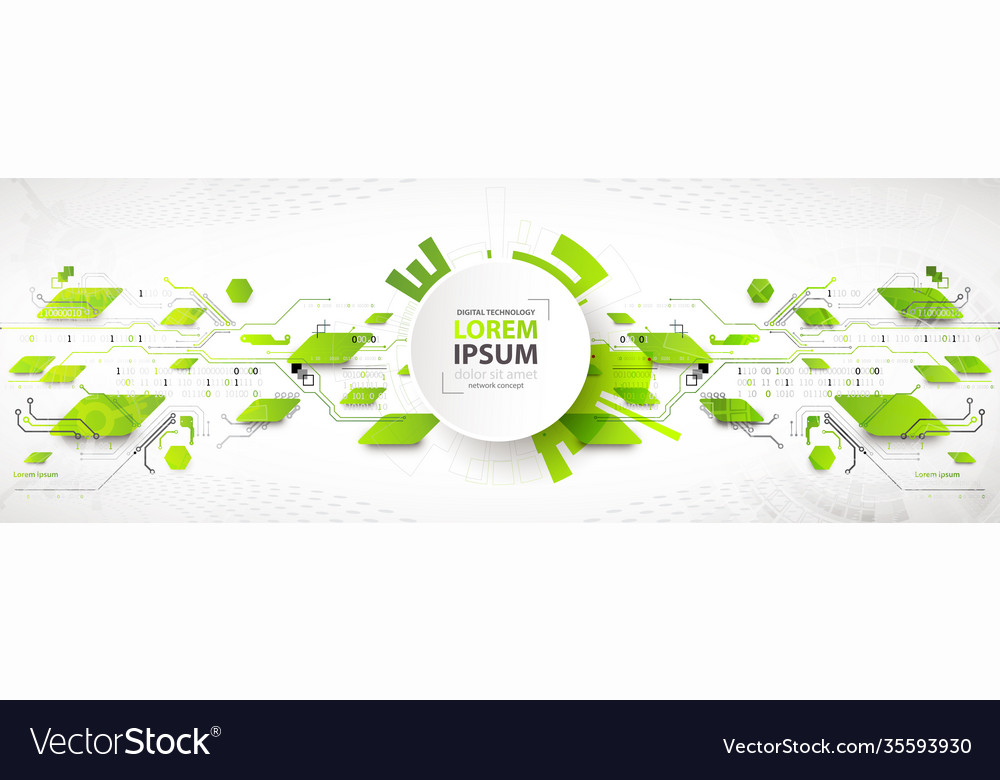 Hi-tech digital technology and engineering theme Vector Image