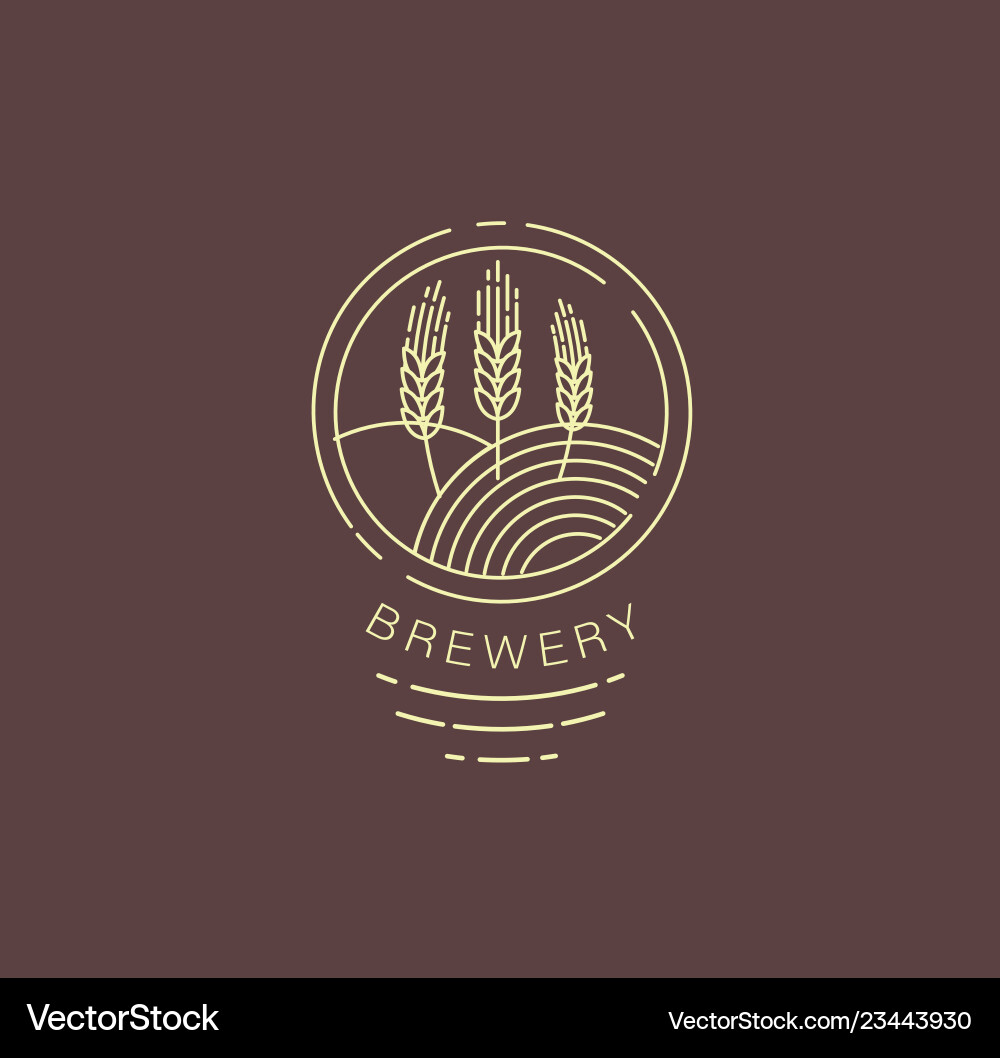Icon and logo beer and brewery Royalty Free Vector Image