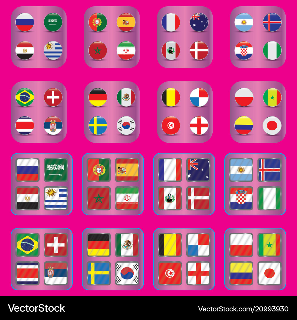 Information graph of the flags country Royalty Free Vector