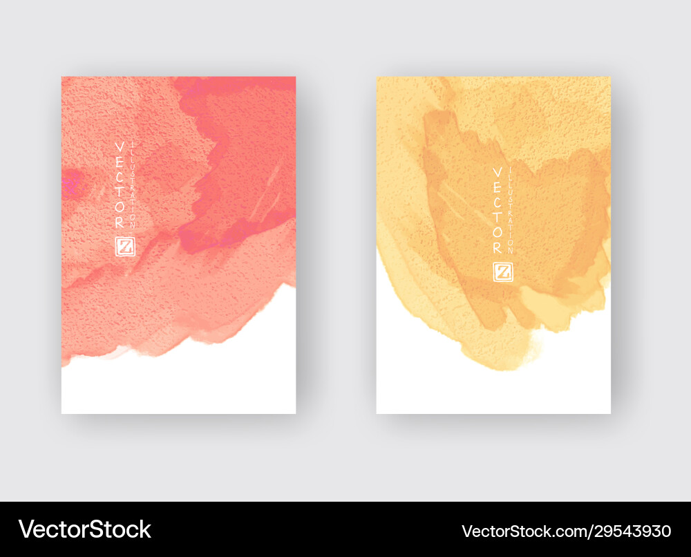 Poster template hand drawn watercolor stain Vector Image