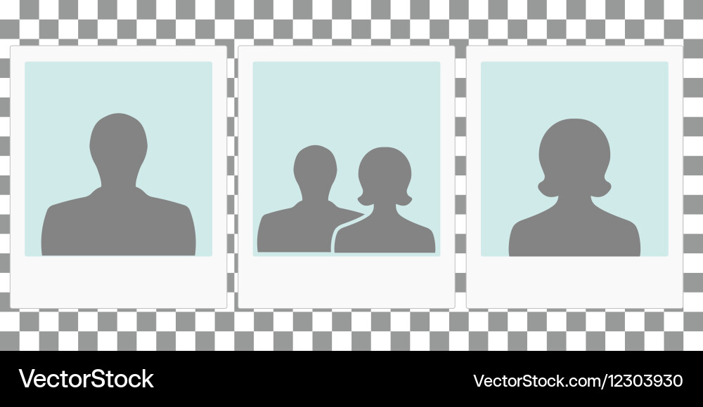 Template photo frames for family gallery Vector Image