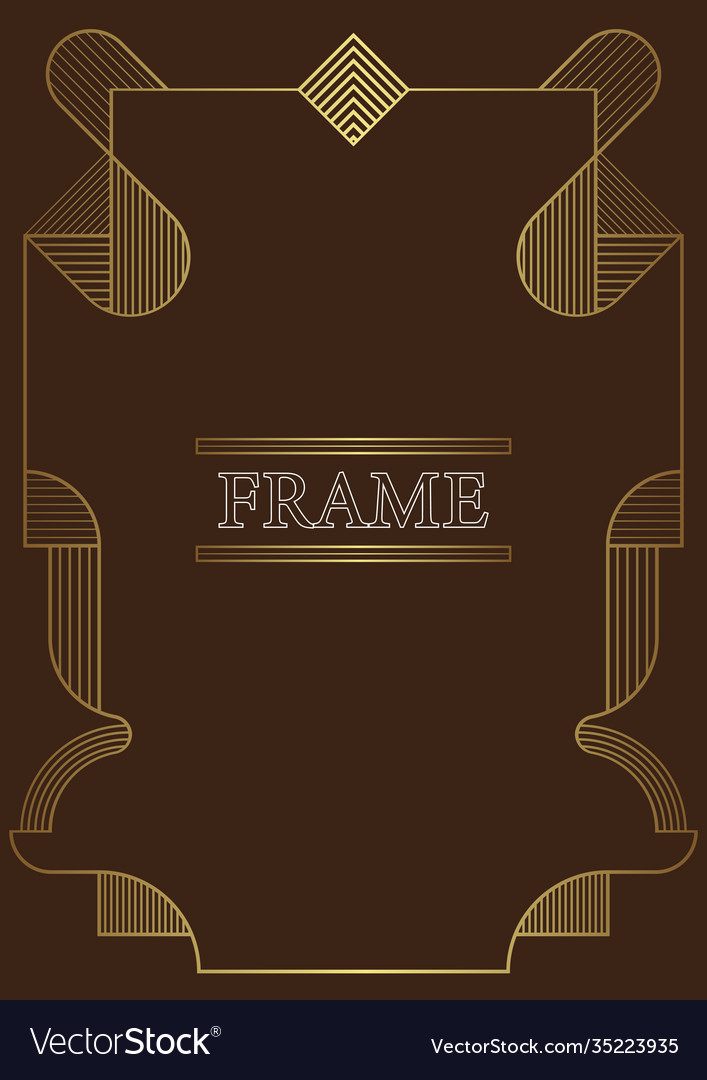 Abstract linear frame template Royalty Free Vector Image