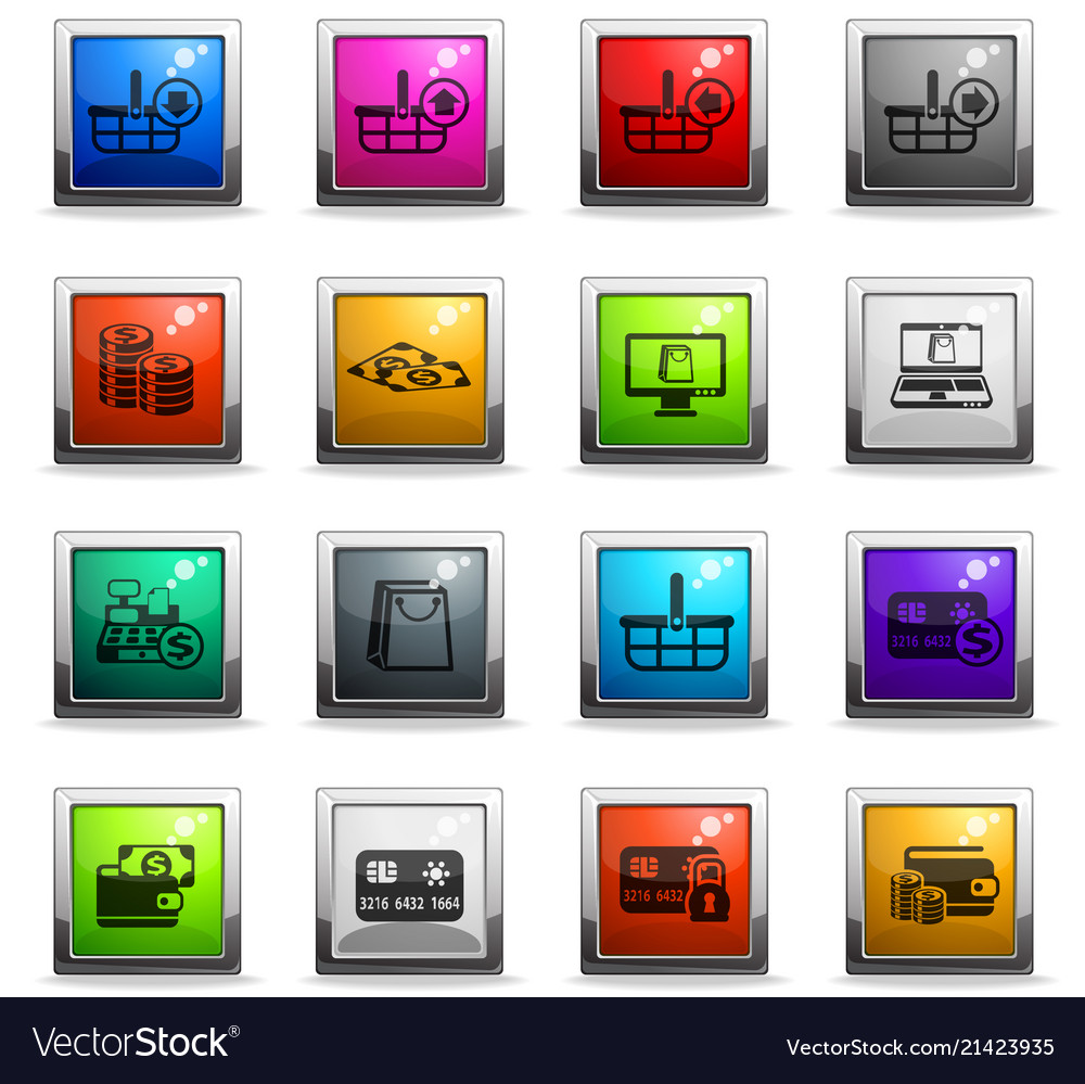 E-commerce icon set Royalty Free Vector Image - VectorStock