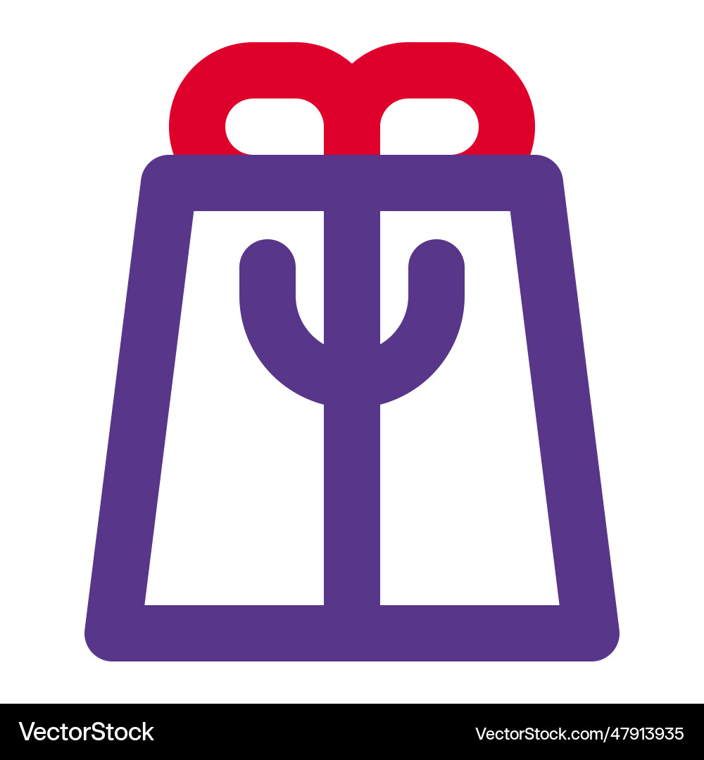 Gift bag for mailing shopping goodies Royalty Free Vector