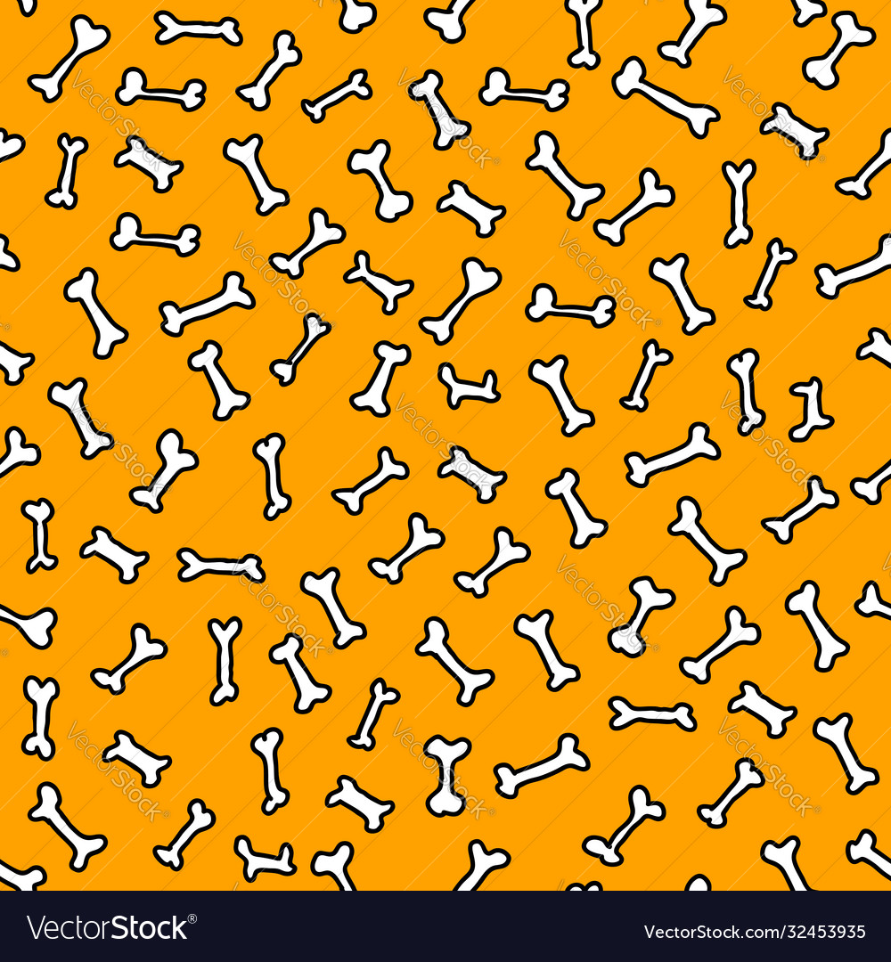 Halloween bones seamless pattern Royalty Free Vector Image