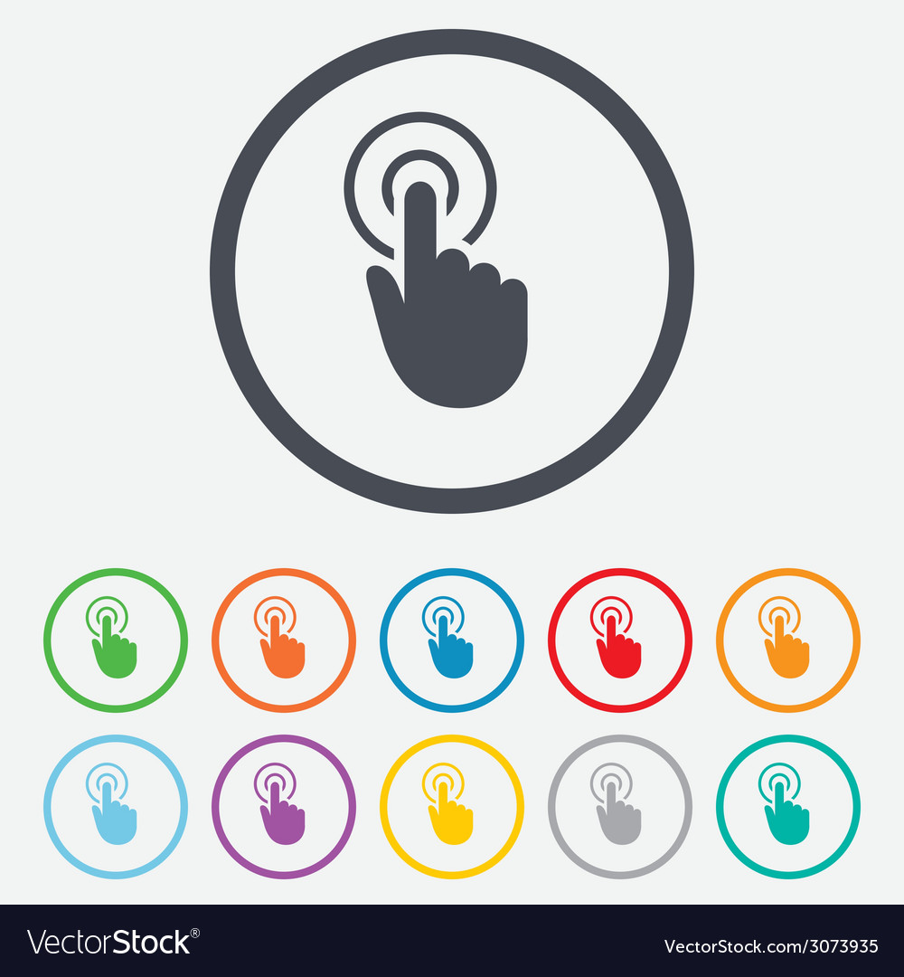 Hand cursor sign icon pointer symbol Royalty Free Vector
