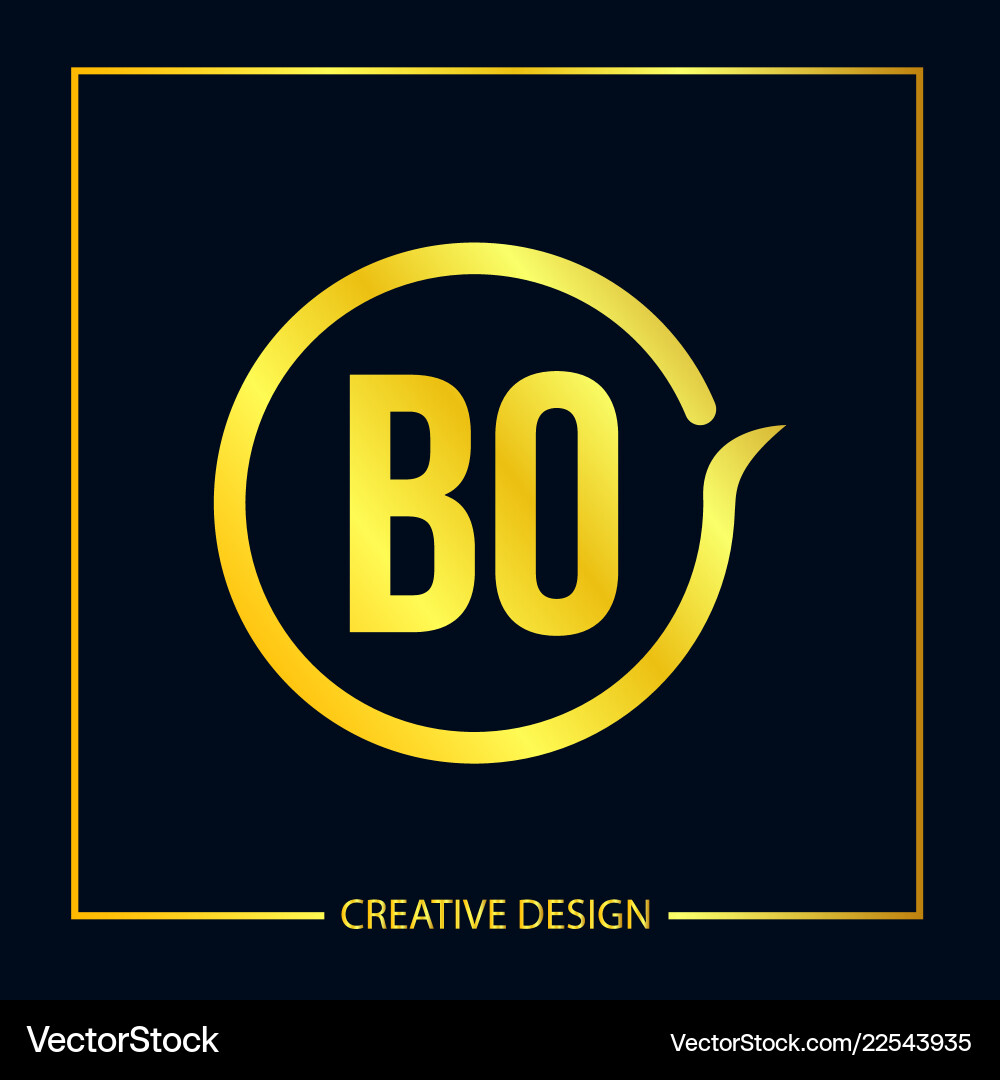 Initial letter bo logo template design Royalty Free Vector
