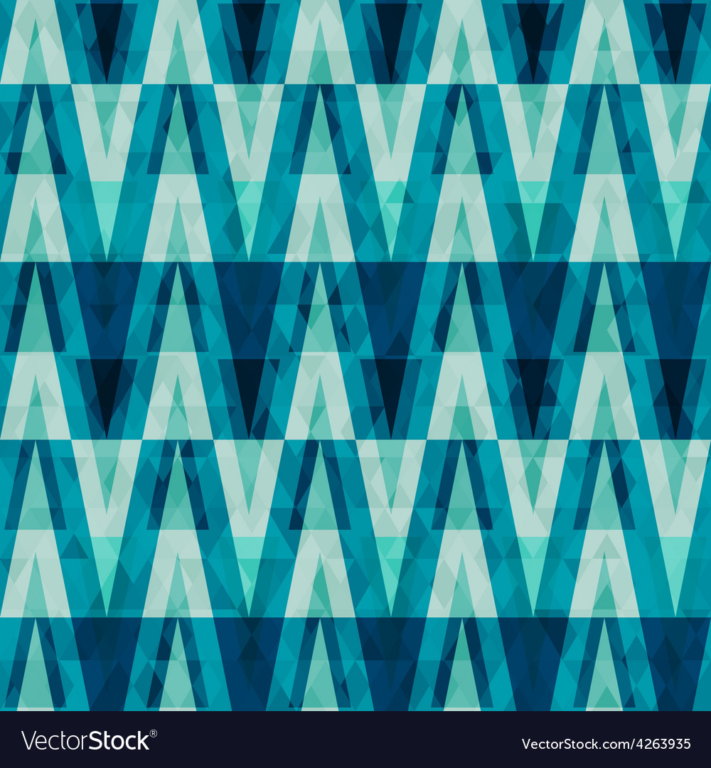 Retro crystal triangle seamless pattern Royalty Free Vector