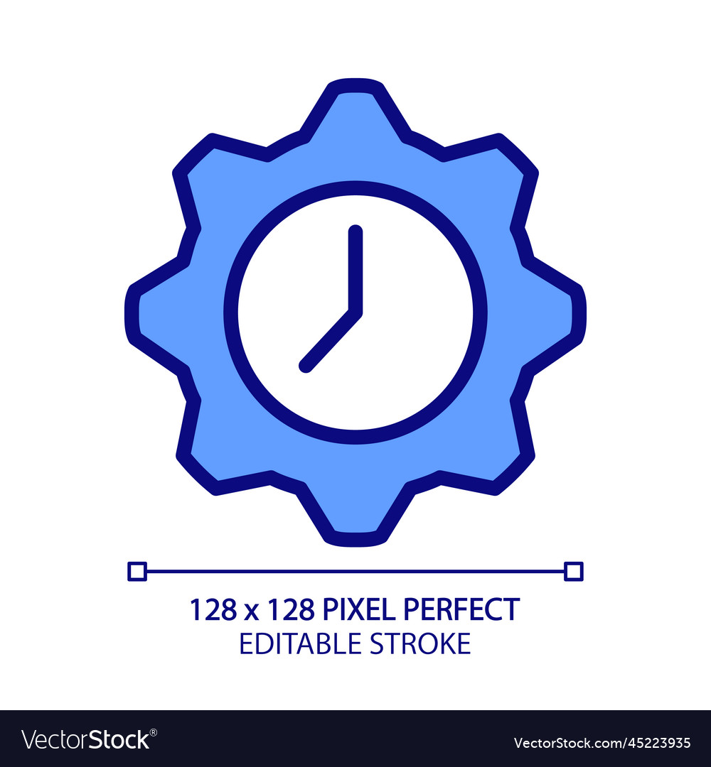 Time management pixel perfect rgb color icon Vector Image Time management pixel perfect rgb color icon Vector Image