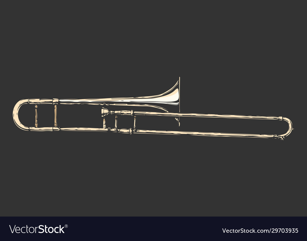 Trombone Royalty Free Vector Image - VectorStock
