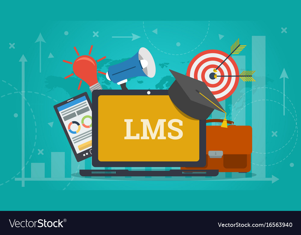 Business banner - learning management system Vector Image