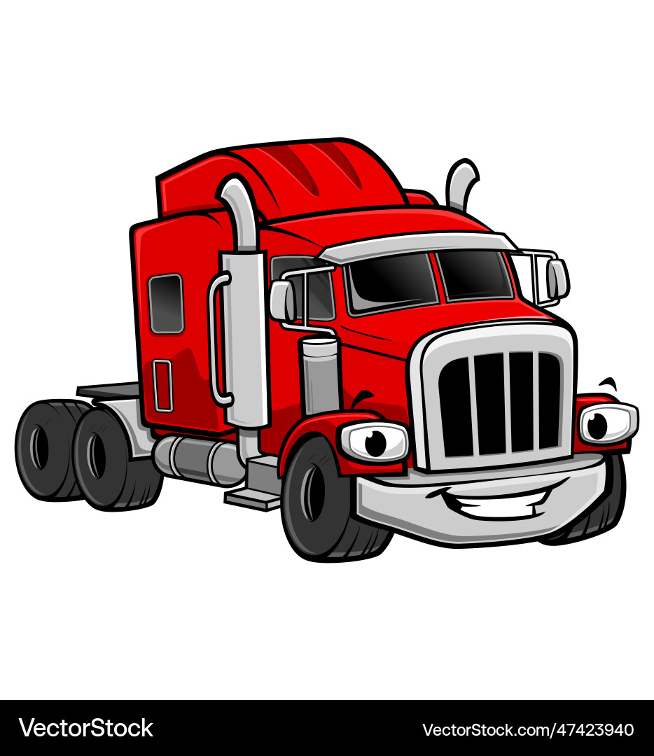 Cartoon truck Royalty Free Vector Image - VectorStock