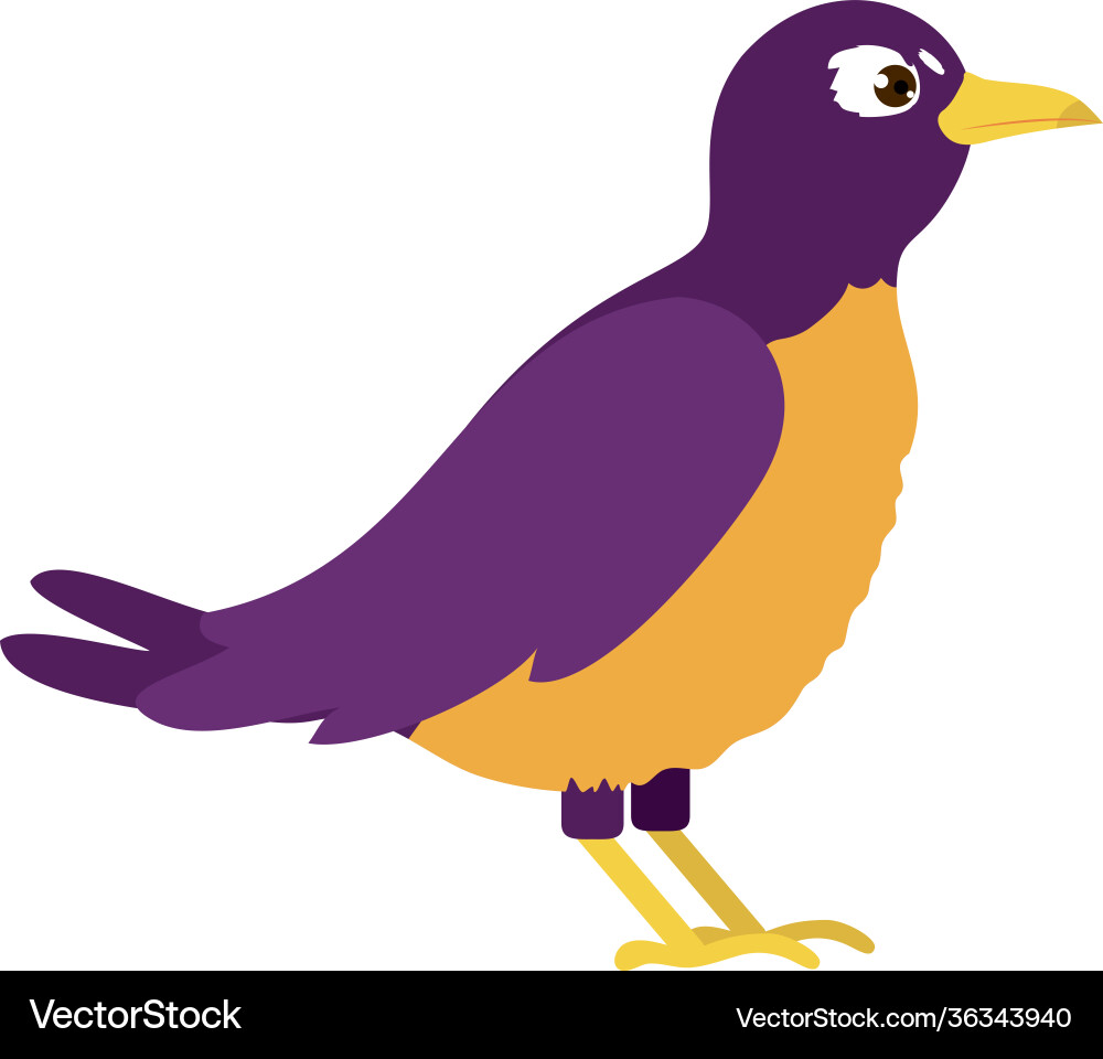 Cute bird icon colorful design Royalty Free Vector Image