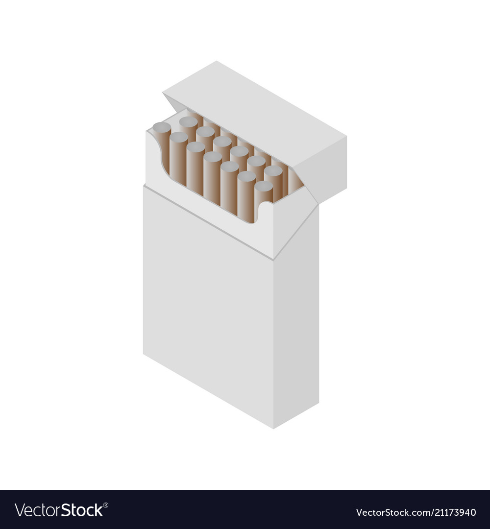 Isometric cigarette pack Royalty Free Vector Image