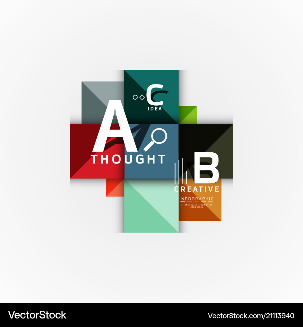 Paper option steps diagram infographic layout Vector Image
