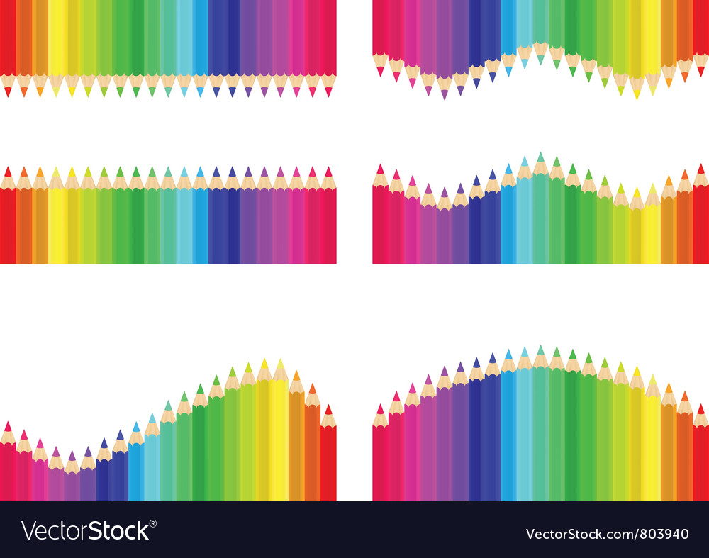 Pencil background set Royalty Free Vector Image