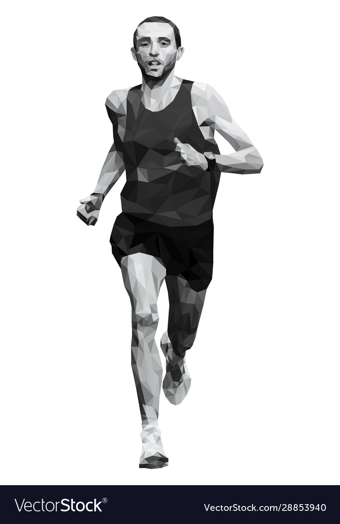 Running man runner Royalty Free Vector Image - VectorStock