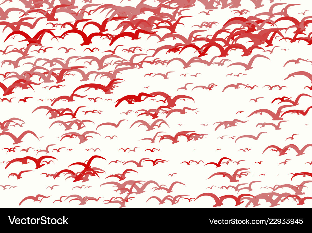 Abstract flying birds background colorful messy Vector Image