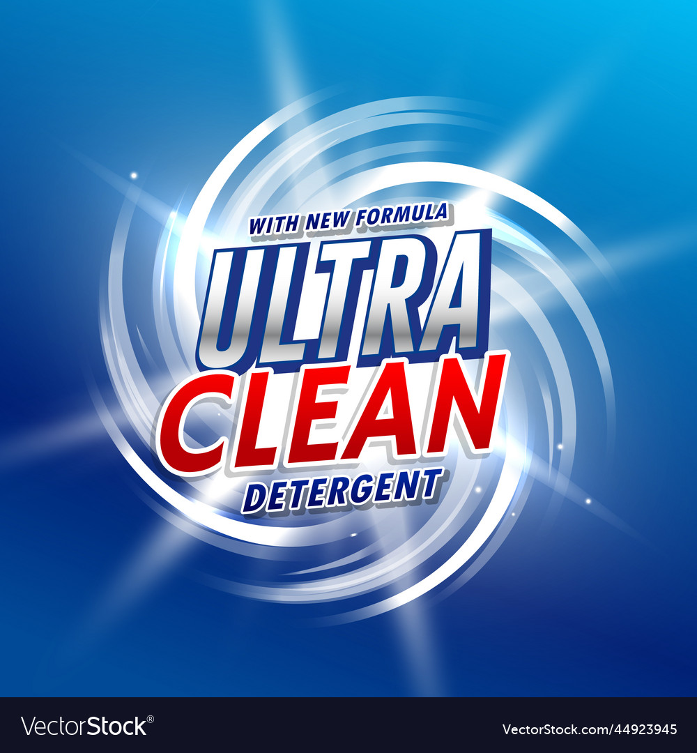 Creative detergent packaging concept design Vector Image