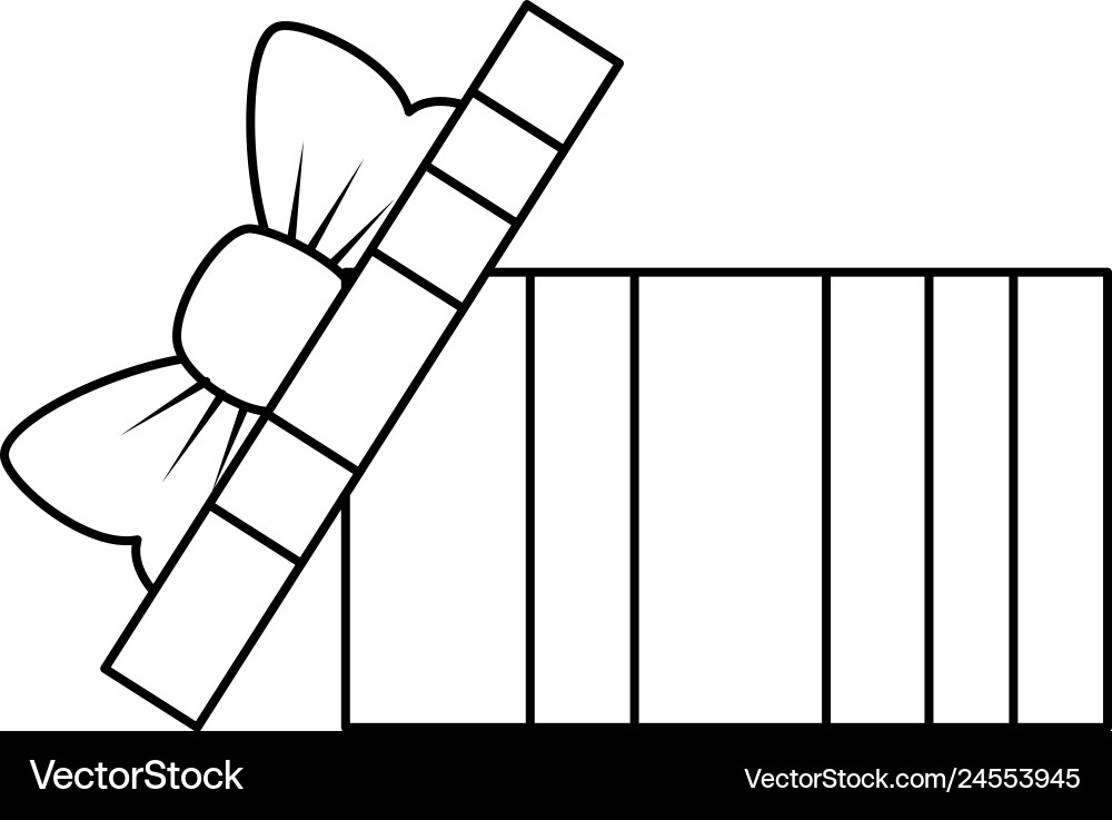Gift box present open Royalty Free Vector Image