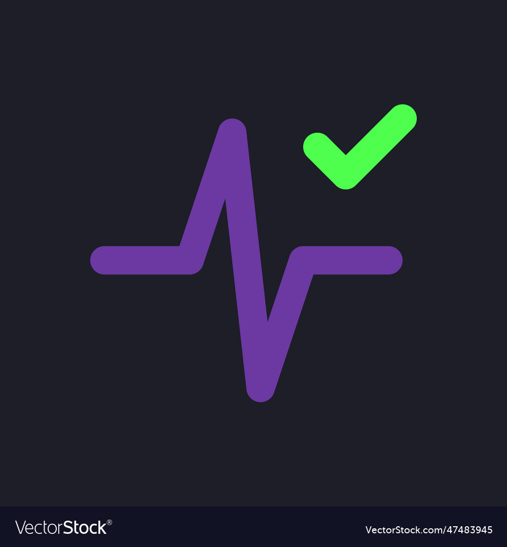 Heartbeat animation effect applying flat gradient Vector Image