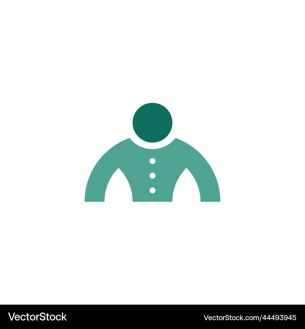Letter m man with shirt logo Royalty Free Vector Image