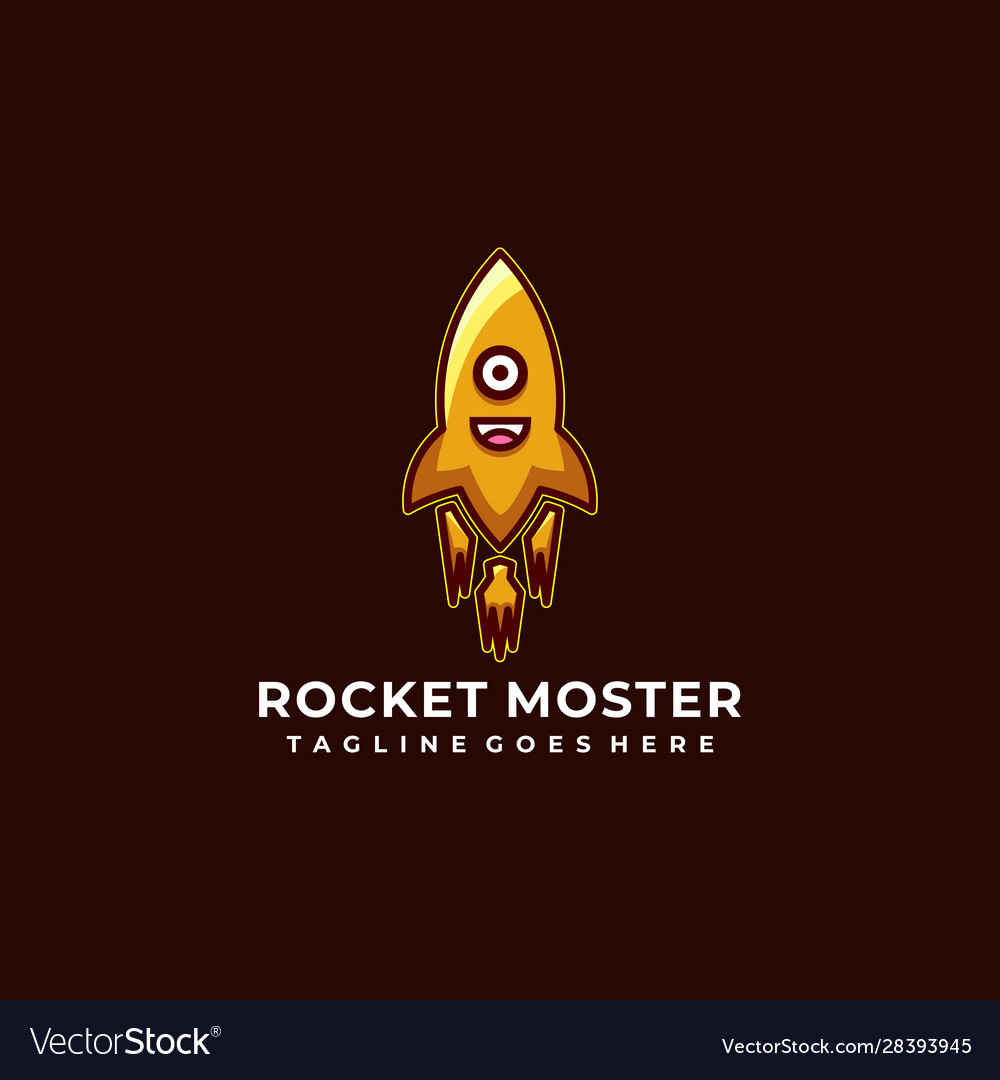 Monster rocket template Royalty Free Vector Image