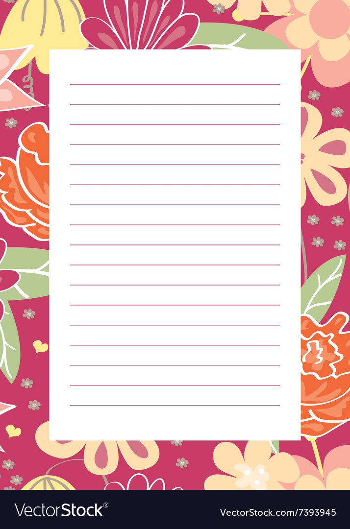 Page for notes Royalty Free Vector Image - VectorStock
